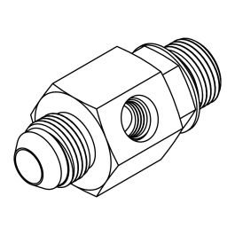Gauge Port - JIC to O-Ring with -04 SAE O-Ring Port
