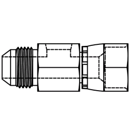 Gauge Port - JIC to JIC Swivel with -04 FP Port